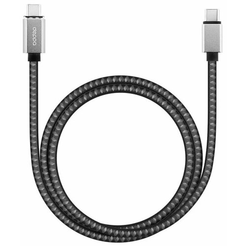 Кабель Deppa Magnet Cable USB-С - USB-C, серый (RU)
