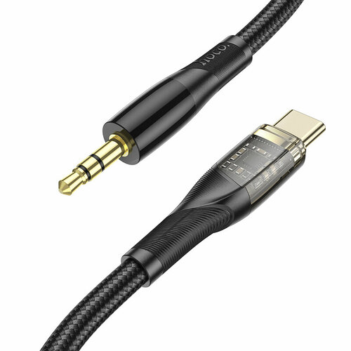 AUX Audio кабель 3,5 мм на Type-C, UPA25, HOCO, черный