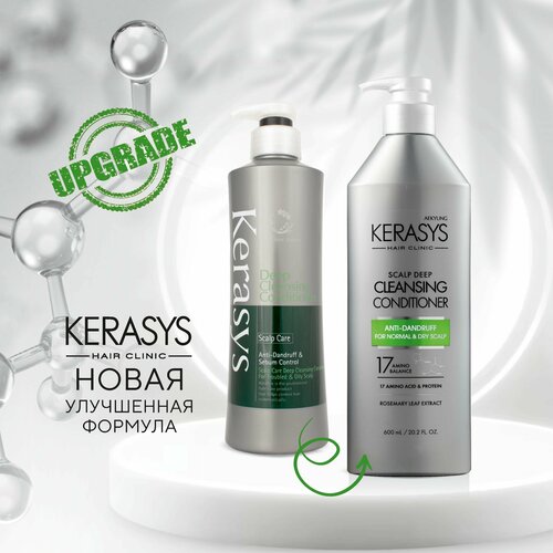 Kerasys Кондиционер для лечения кожи головы от перхоти для нормальных и сухих волос, 600 мл