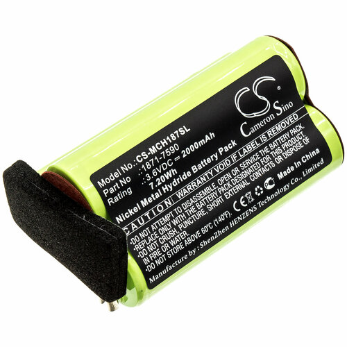 Аккумуляторная батарея CameronSino CS-MCH187SL для Moser ChromStyle 1871 2000mAh, 3.6V, Ni-MH