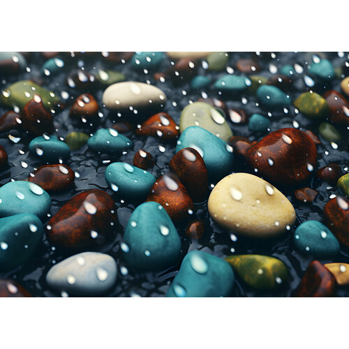 Постер - "Дождь из камней и самоцветов"на фотобумаге / А3 / в тубусе без рамы