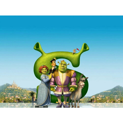 Плакат, постер на бумаге Shrek/Шрек/комиксы/мультфильмы. Размер 21 х 30 см