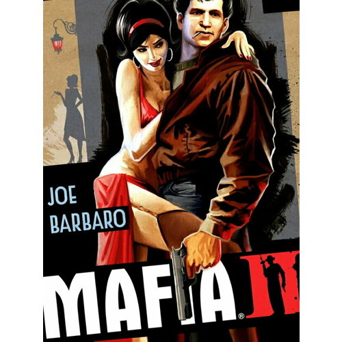 Плакат, постер на бумаге Mafia 2-Joe Barbaro/Мафия 2/игровые/игра/компьютерные герои персонажи. Размер 60 х 84 см