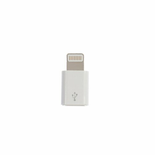 Переходник Luazon Home LE-015, с microUSB на Lightning, 1 шт, белый