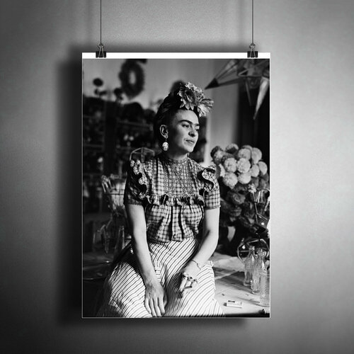 Постер плакат для интерьера "Мексиканская художница Фрида Кало (Frida Kahlo)" / Декор дома, офиса, комнаты, квартиры A3 (297 x 420 мм)