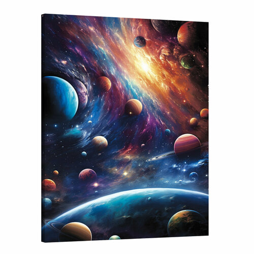 Интерьерная картина 50х70 "Космические Орбиты"