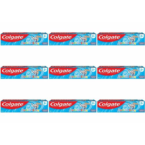 Colgate Зубная паста детская Доктор-Заяц Жвачка 50 мл/уп, 9 уп.