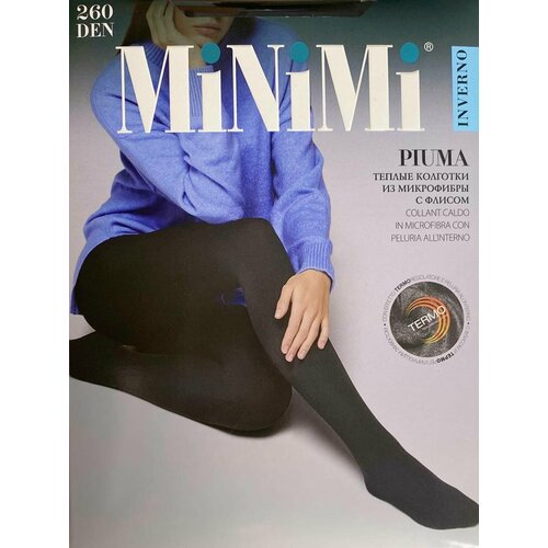 Колготки MiNiMi Piuma, 260 den, 2 шт., размер 5, черный