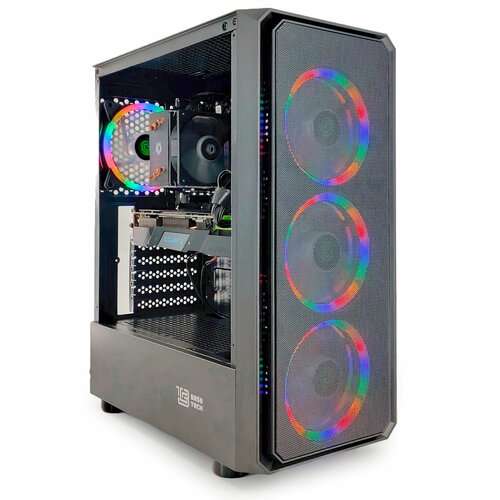 Игровой PC юкомс i3 10100, RTX 2070 8GB, SSD 120GB, 16GB DDR4, БП 600W, win 10 pro, Black game case