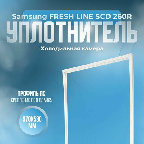 Уплотнитель для холодильника FRESH LINE SCD 260R. (Холодильная камера), Размер - 970х530 мм. ПС
