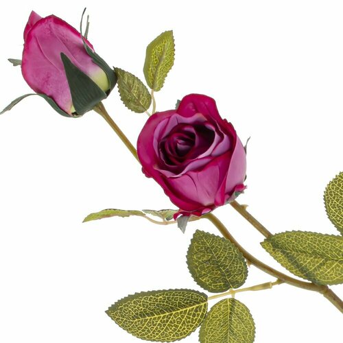Цветок искусственный ALAT Home "Роза" пластик, 10х10х68см
