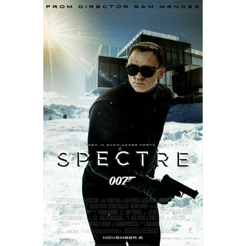 Плакат, постер на бумаге James bond-Spectre/Джеймс Бонд-Спектр. Размер 60 х 84 см