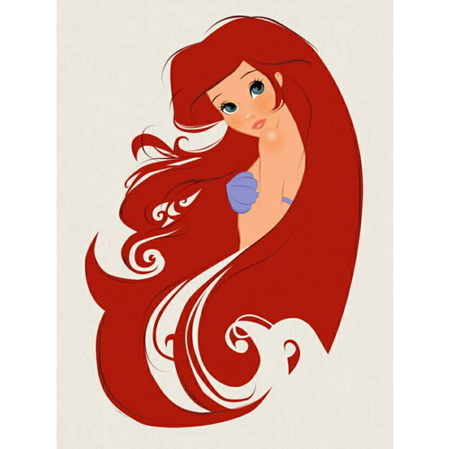 Плакат, постер на бумаге Little Mermaid/Русалочка/комиксы/мультфильмы. Размер 30 х 42 см