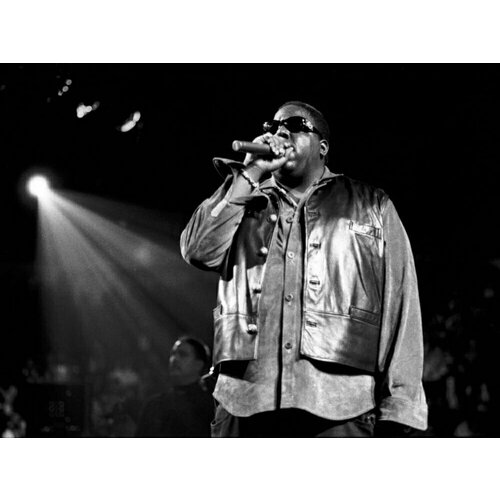 Плакат, постер на холсте The Notorious B. I. G/Бигги/музыкальные/поп исполнитель/артист/поп-звезда/группа. Размер 30 х 42 см