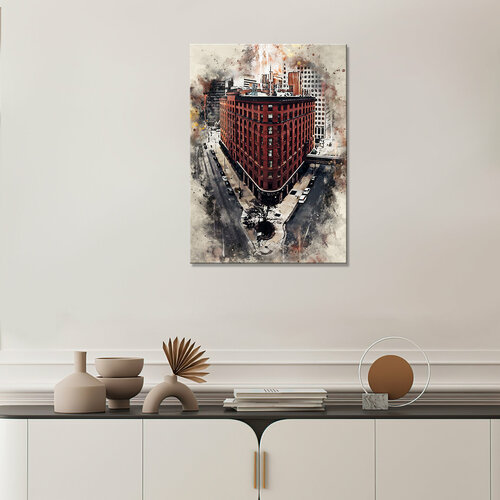 Интерьерная картина на холсте - Денвер акварель 40х60