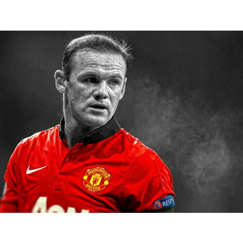 Плакат, постер на холсте Wayne Rooney/Уэйн Руни/спорт. Размер 60 х 84 см