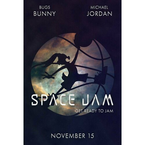 Плакат, постер на холсте Space Jam, Космический джем. Размер 21 х 30 см