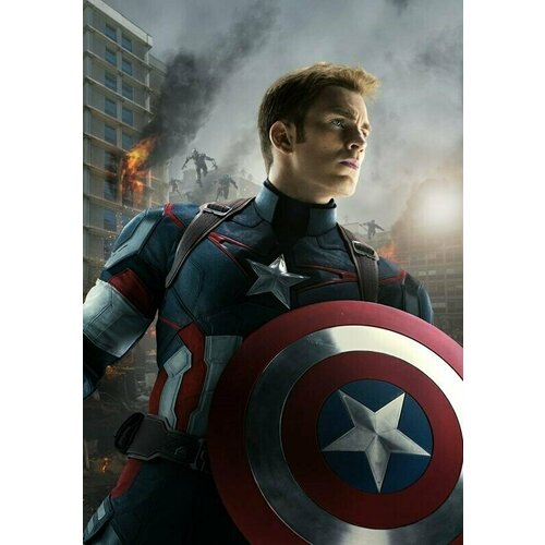 Плакат, постер на холсте Первый мститель: Противостояние (Captain America Civil War), Энтони Руссо, Джо Руссо. Размер 60 х 84 см
