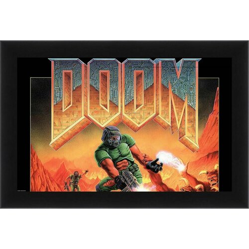 Плакат, постер на холсте Doom. Размер 21 х 30 см