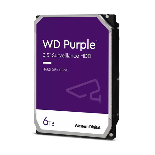WD Жесткий диск Western Digital Purple WD63PURZ 6TB 3.5" 5640 RPM 256MB SATA-III DV&NVR для систем видеонаблюдения