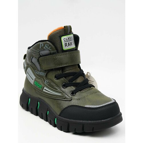 Ботинки, размер 32, зеленый