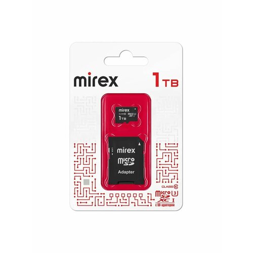 Карта памяти microSDXC MIREX 1TB UHS-I U3 class 10 с адаптером