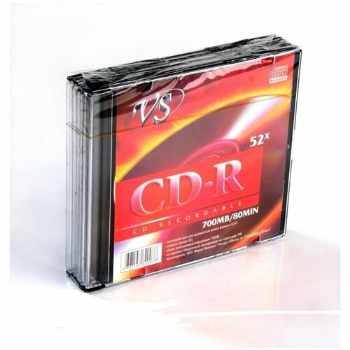 Компакт диск VS CD-R, скорость записи 52x, 700 мб, 5 шт (VSCDRSL501)