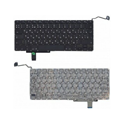 Клавиатура для ноутбука Apple MacBook A1297 черная, большой Enter