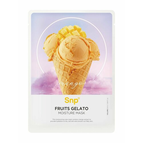 Увлажняющая тканевая маска для лица с экстрактом сока манго / Snp Mango Fruits Gelato Moisture Mask