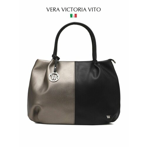 Сумка шоппер Vera Victoria Vito, черный, коричневый