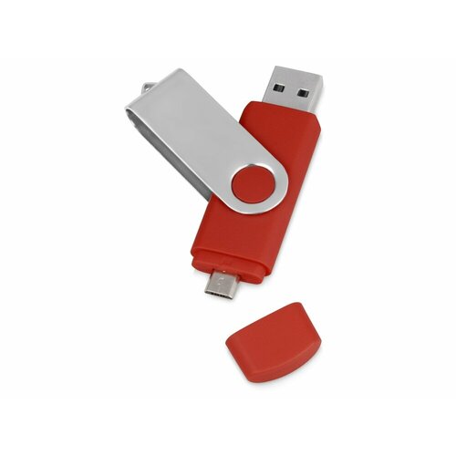 USB/micro USB-флешка 2.0 на 16 Гб «Квебек OTG», красный