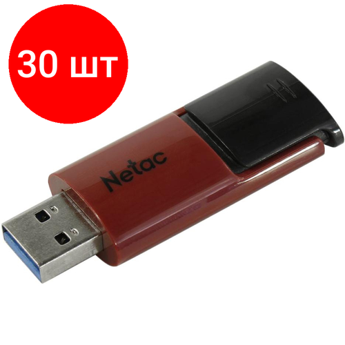 Комплект 30 штук, Флеш-память Netac U182 Red USB3.0 Flash Drive 32GB, retractable