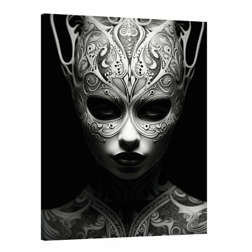 Интерьерная картина 50х70 "Женщина с маской искусства"