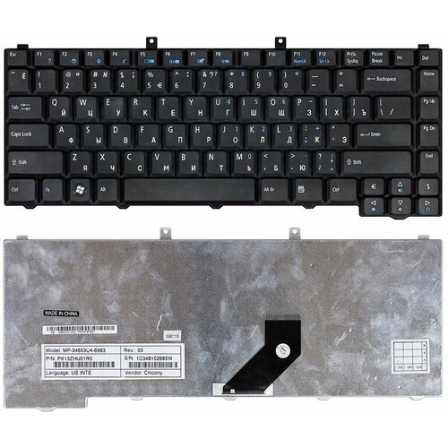 Клавиатура для ноутбука Acer PK13ZYU0900 русская, черная