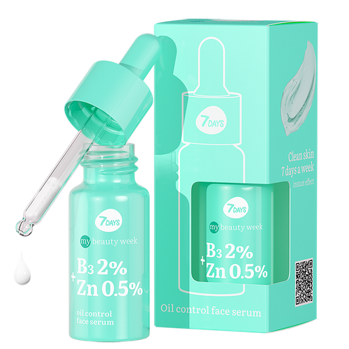 Сыворотка для лица 7DAYS My beauty week B3 2%+Zn 0,5% себорегулирующая, 20г