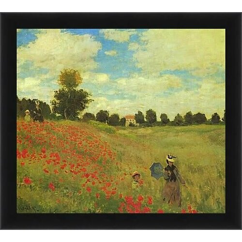 Плакат, постер на бумаге Poppy Fields. Клод Моне. Размер 42 х 60 см