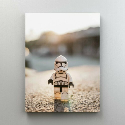 Интерьерная картина на холсте "Лего штурмовик Star Wars", размер 30x40 см