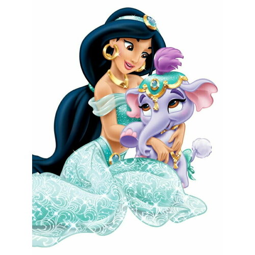 Плакат, постер на холсте Disney Princess -Jasmine/Жасмин/искусство/арт/абстракция/творчество. Размер 30 х 42 см