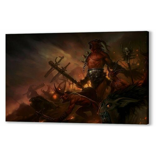 Плакат, постер на холсте Diablo III. Размер 42 х 60 см