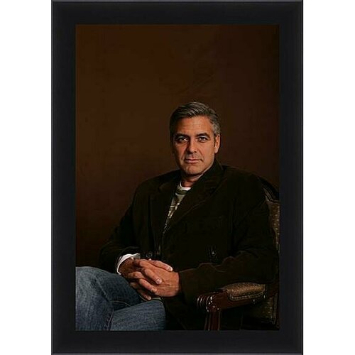 Плакат, постер на холсте George Clooney-Джордж Клуни. Размер 30 х 42 см