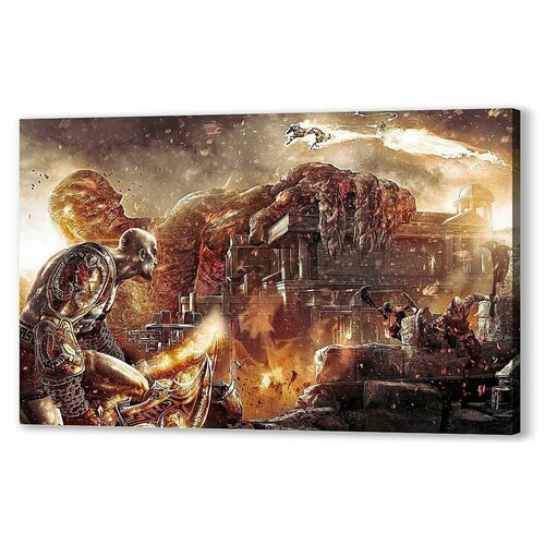 Плакат, постер на бумаге God Of War III. Размер 21 х 30 см