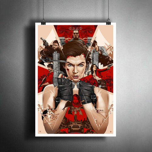 Постер плакат для интерьера "Обитель зла: Последняя глава. Милла Йовович. Resident Evil"/ A3 (297 x 420 мм)