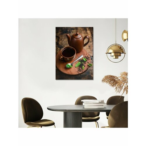 Картина на холсте с подрамником Черный чай2 40х60