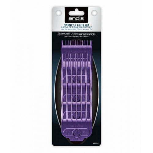 ANDIS Комплект универсальных насадок для машинок для стрижки волос на магнитах (5 шт) Andis Фиолетовый