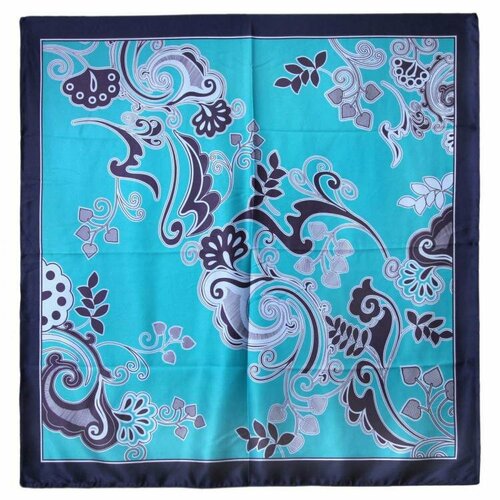 Платок Roby Foulards,90х90 см, голубой, синий