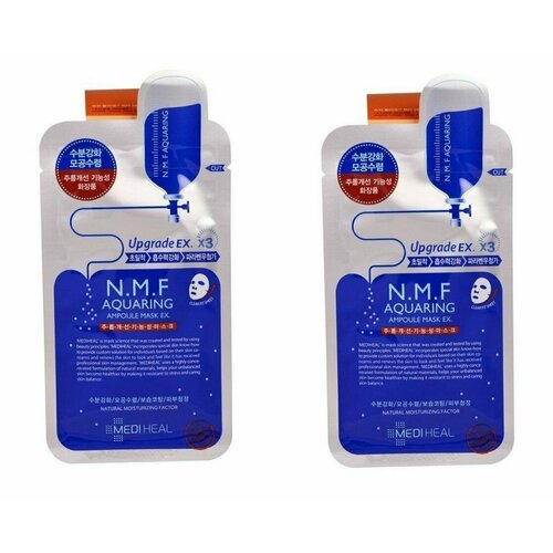 Маска для лица Mediheal, N.M.F Aquaring Ampoule Mask, тканевая, 35 мл, 2 шт