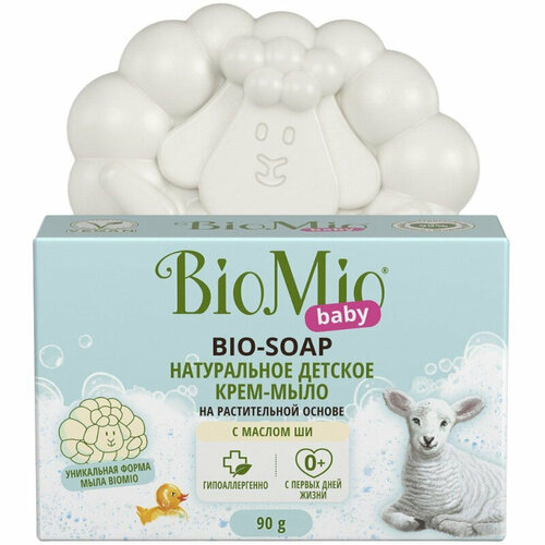 Комплект 16 штук, Мыло туалетное BioMio BABY Детское крем-мыло, 90г