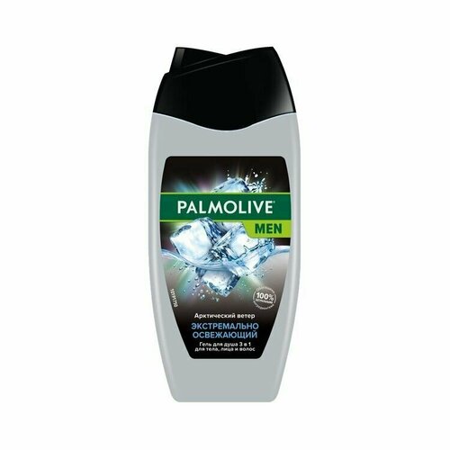 Palmolive Гель для душа + Шампунь, Экстремально освежающий, Арктический ветер, 3 в 1, 250 мл.