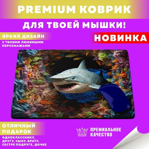 Коврик для мышки "Забавные зверята Акулы" PrintMania