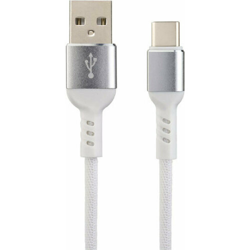 Кабель Мультимедийный кабель Perfeo USB2.0 A вилка - USB C вилка, белый, длина 1 метр, бокс (U4906)